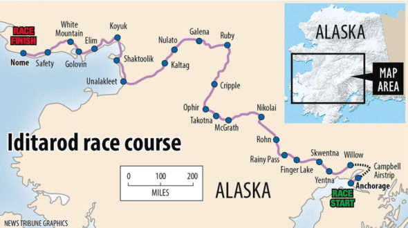 Three-time champion Seavey in lead halfway through Alaska’s Iditarod